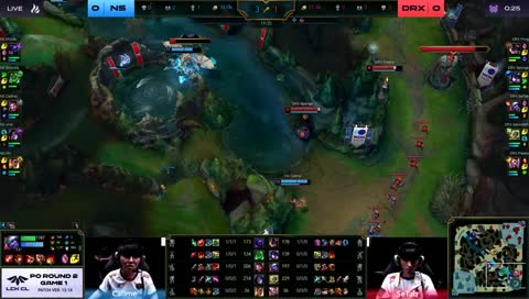 次級聯賽的NS倒是打得不錯 DRX有大顆蛋也只有他一個在打....NS 1:0 DRX